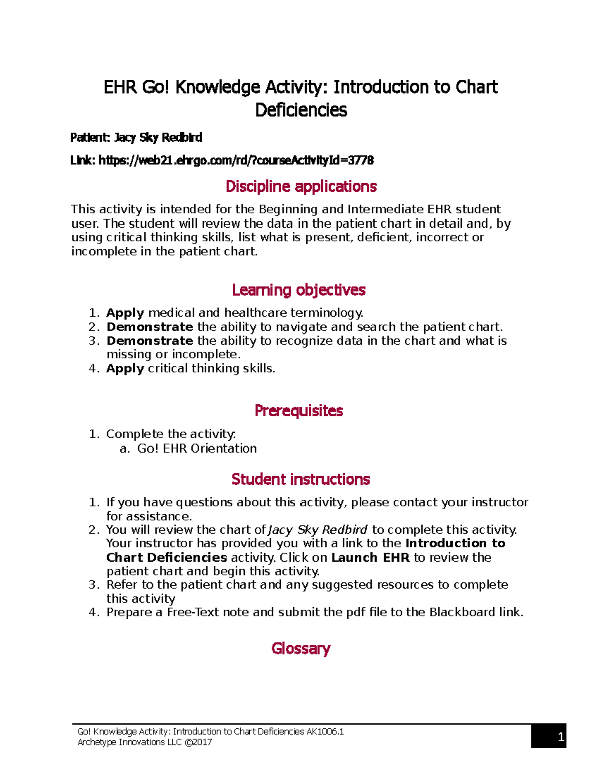 HSM 146-Case Study 2-Chart Audit: Identifying Chart Deficiencies - Studocu