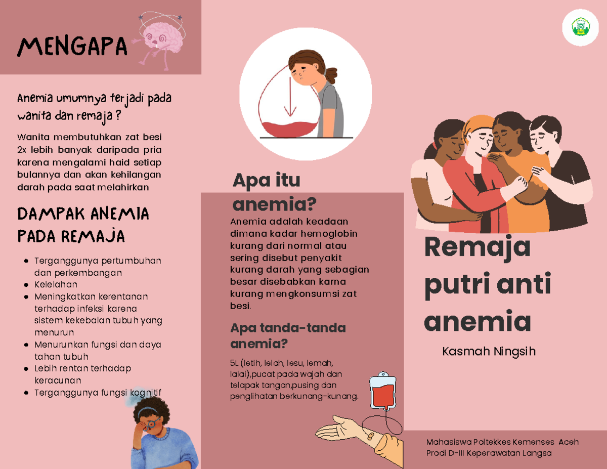 Leaflet Anemia: Understanding and Preventing Anemia in Teens - Studocu