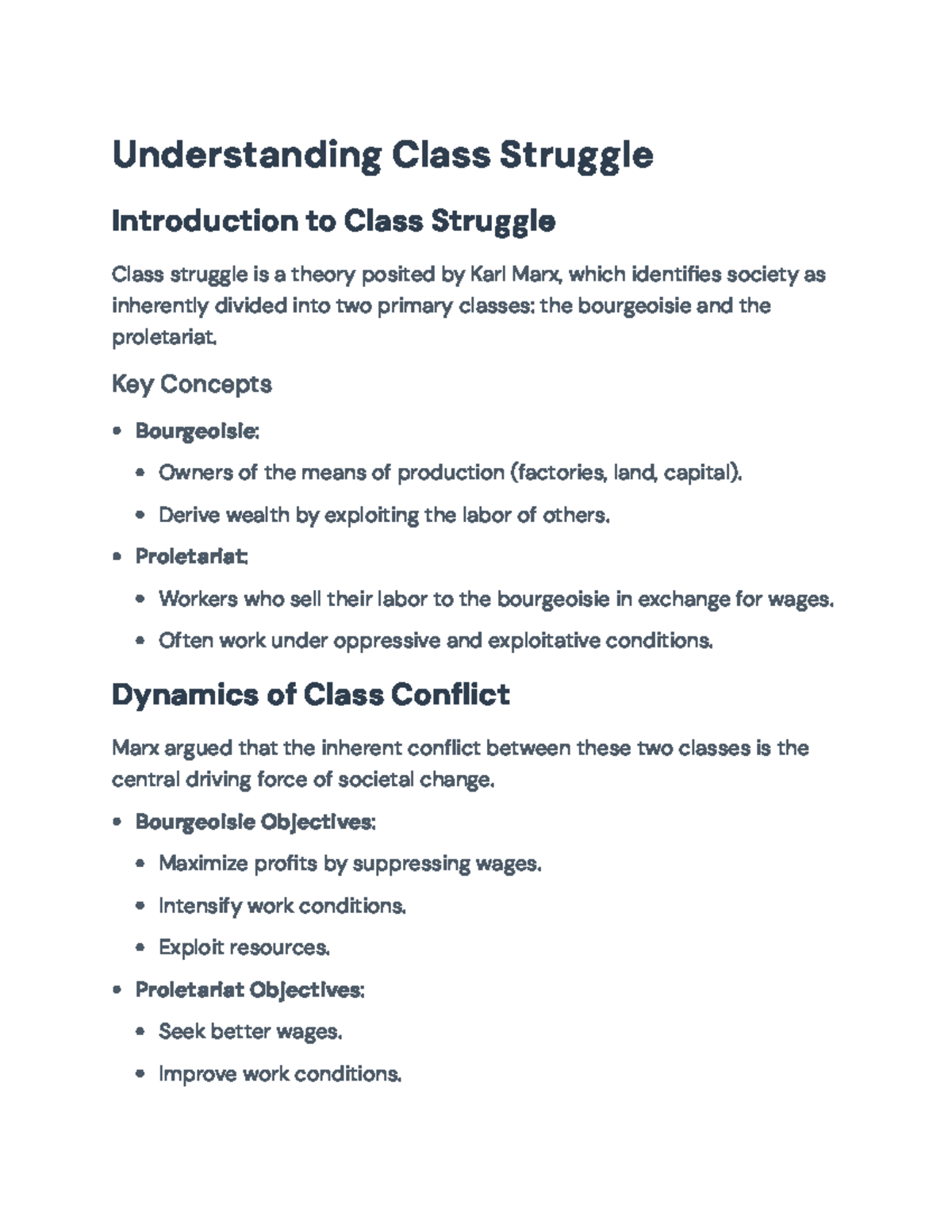 Understanding Class Struggle: Insights from Marxist Theory ...