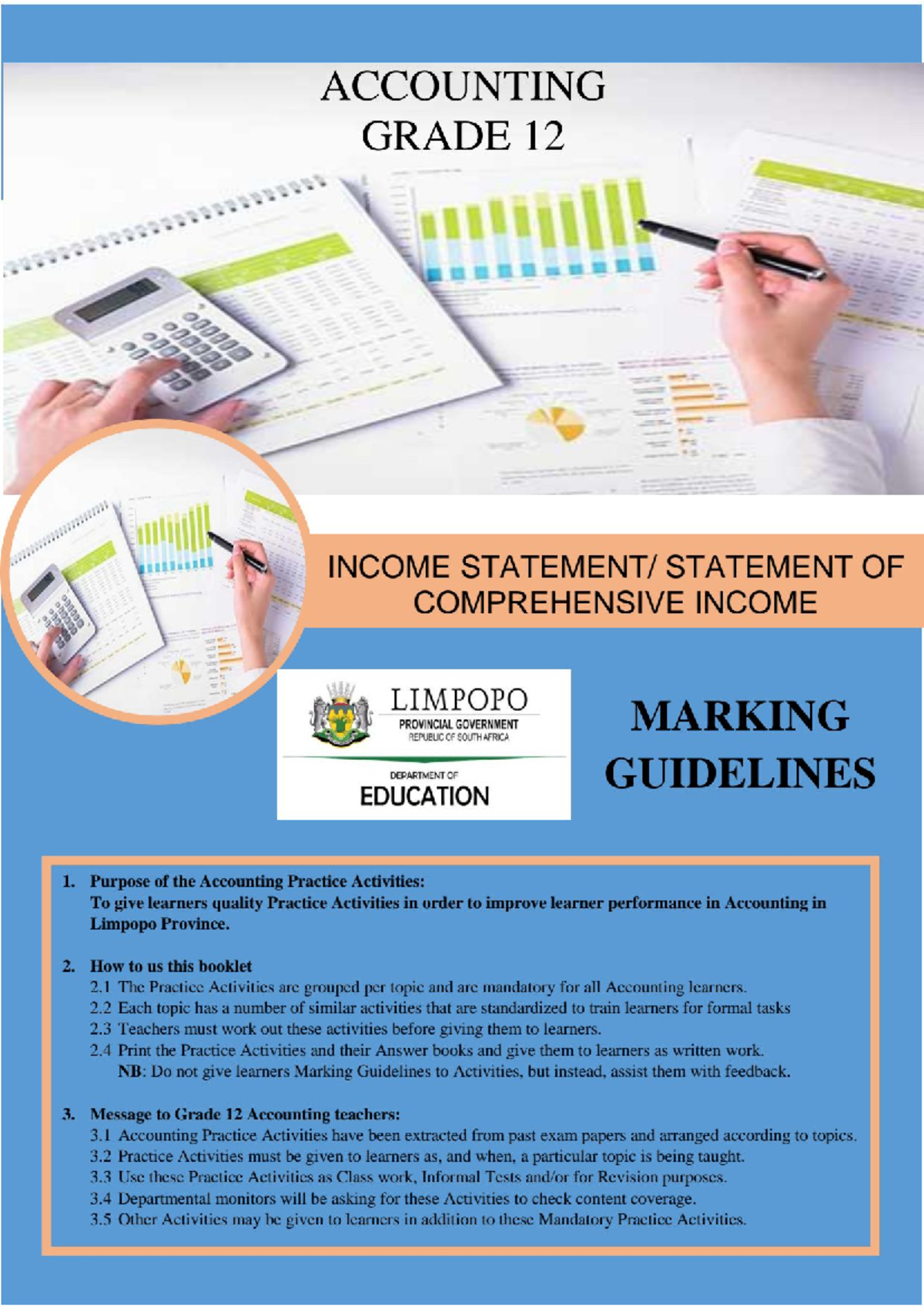 IS Memo - Accounting Practice: Income Statement Activities for Grade 12 ...