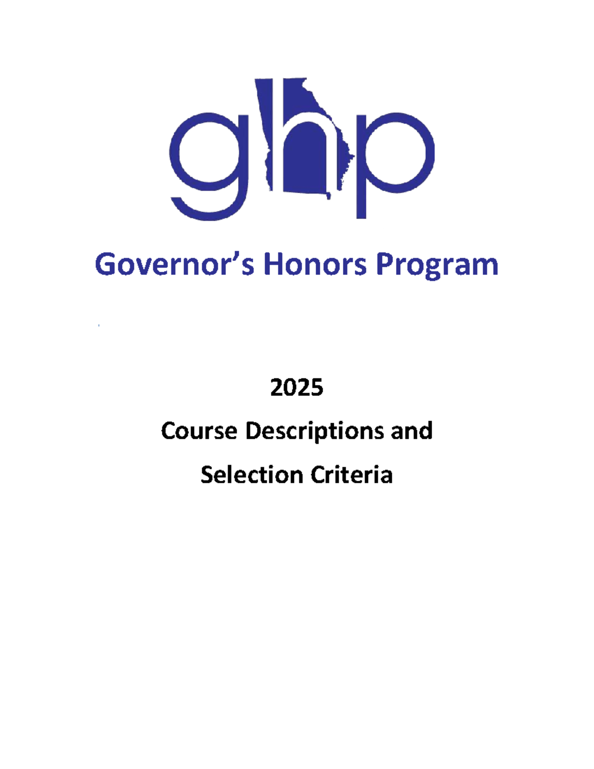 GHP 2025 Course Descriptions & Selection Criteria Overview - Studocu