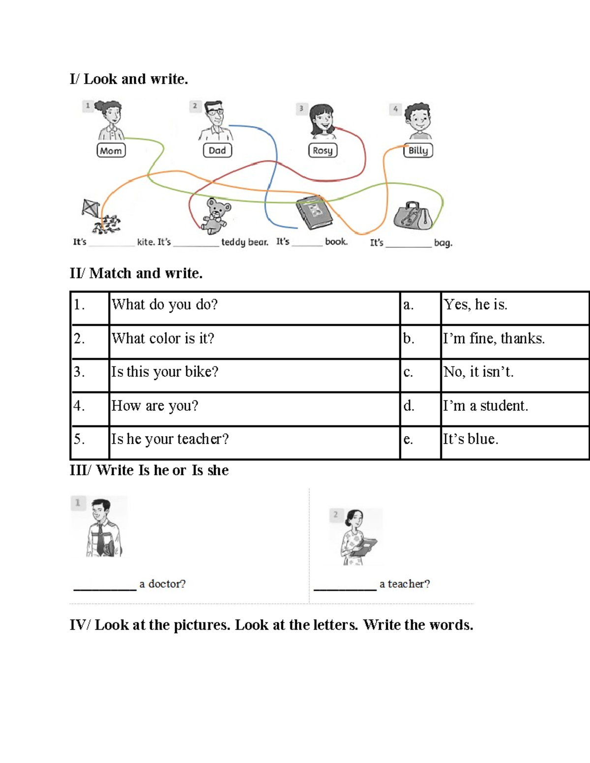 Revision (FAFNE 3,1-6): Look, Write, and Match Activities - Studocu