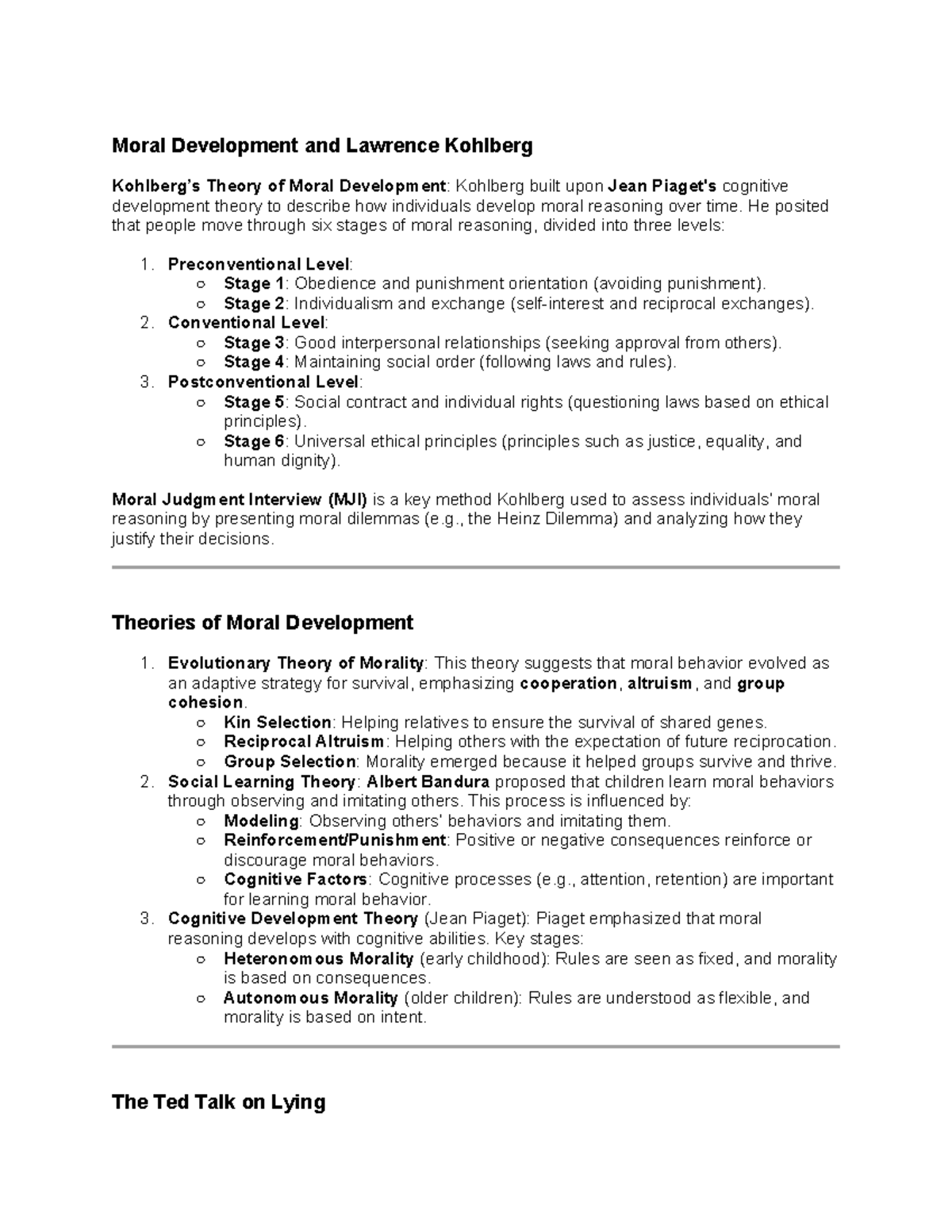 Moral Development Theories and Childhood Behavior Analysis - Moral ...