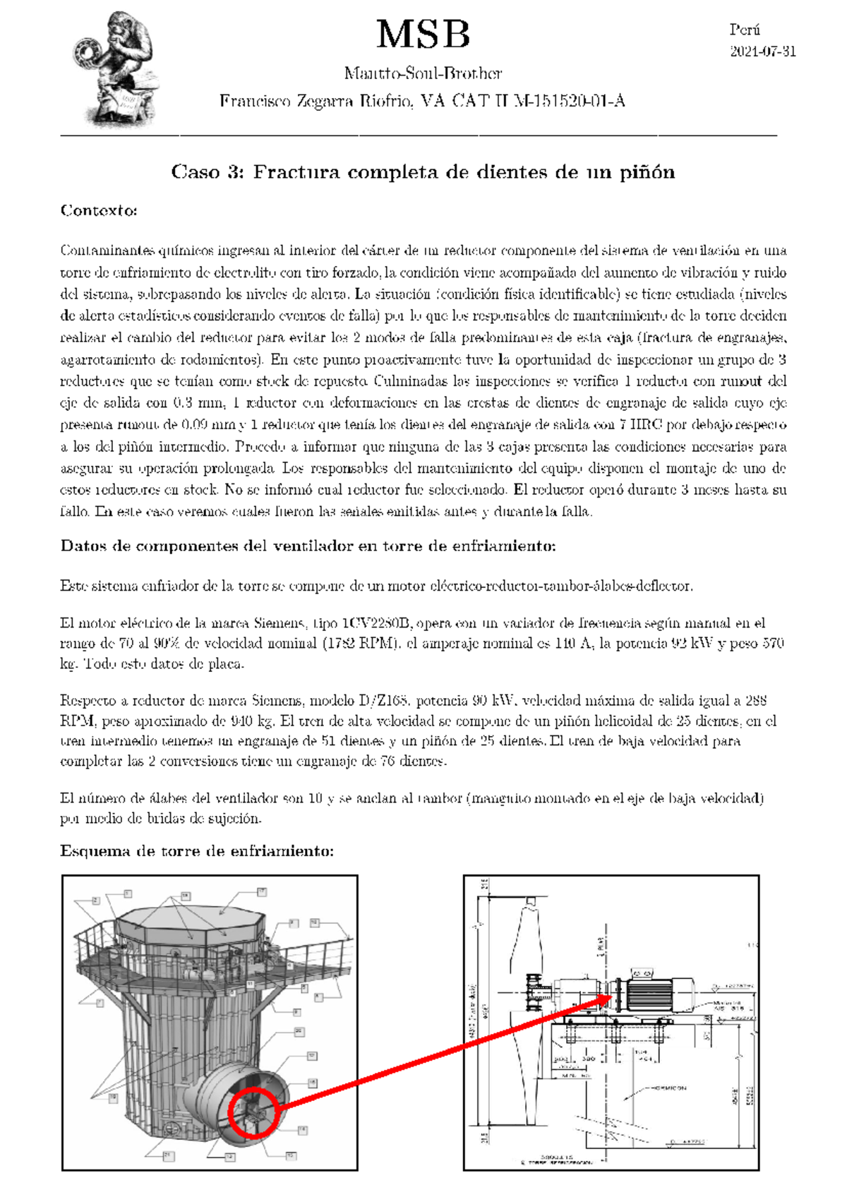Caso de Vibración por Fractura en Engranajes - 3 5 4 2 1 - Studocu