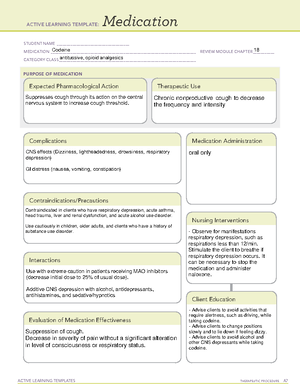 ATI Rifampin MEDICATION CARD - ACTIVE LEARNING TEMPLATES THERAPEUTIC ...