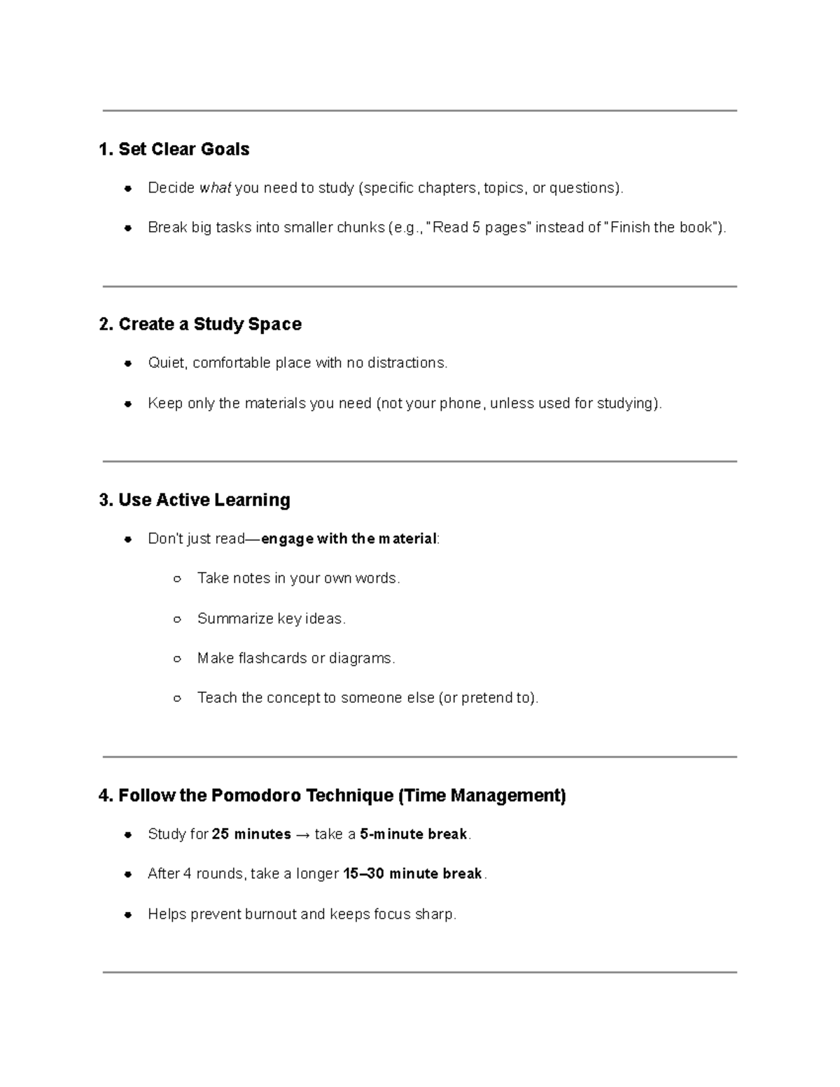 Study Tips for Effective Learning Strategies - Studocu