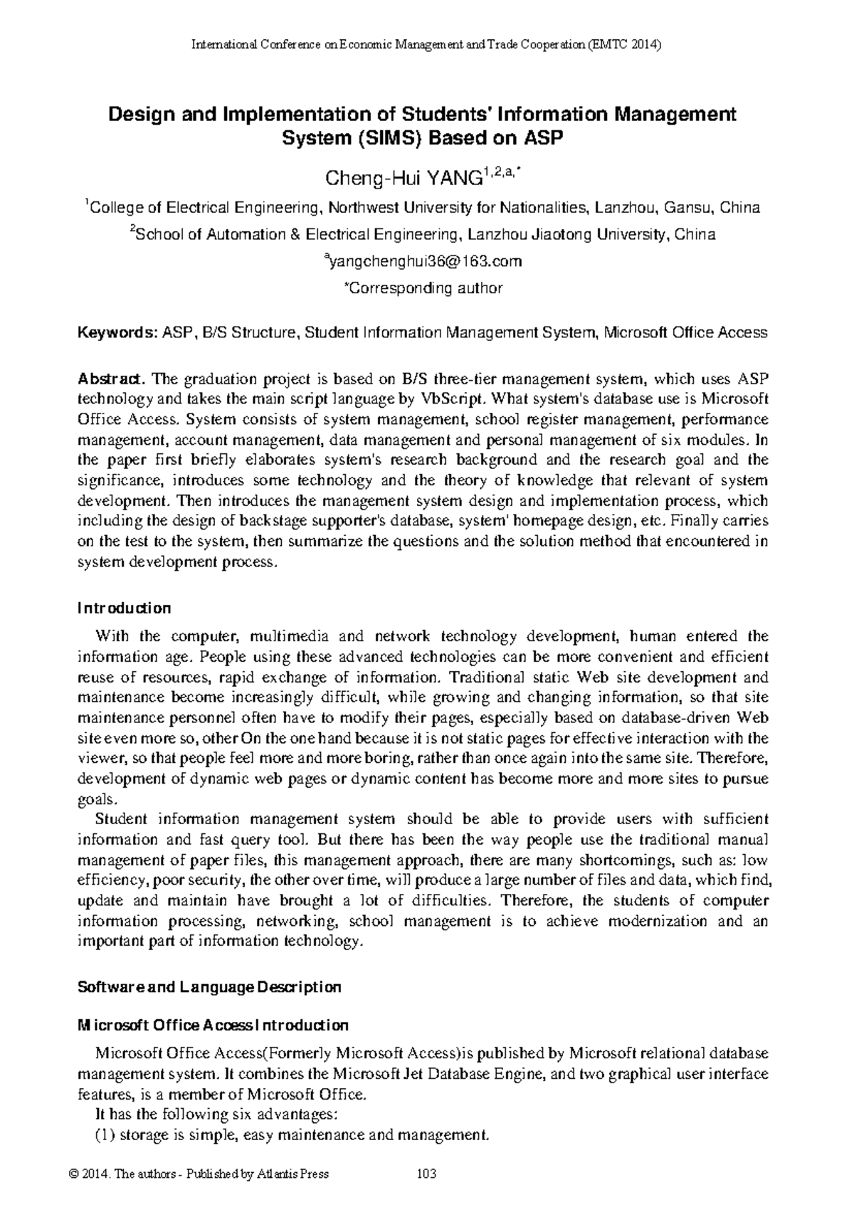 11736 - Don't know - Design and Implementation of Students' Information ...