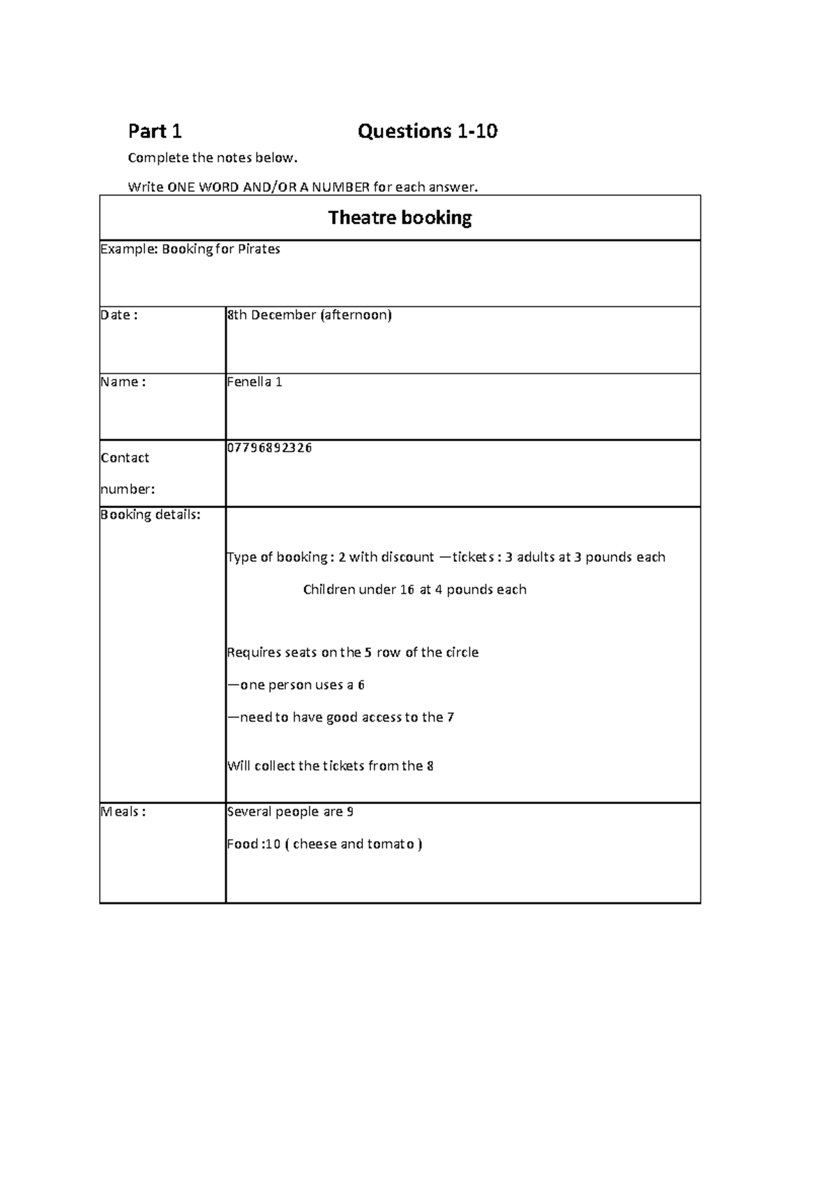 TEST 9 Listening Questions and Answers - Studocu