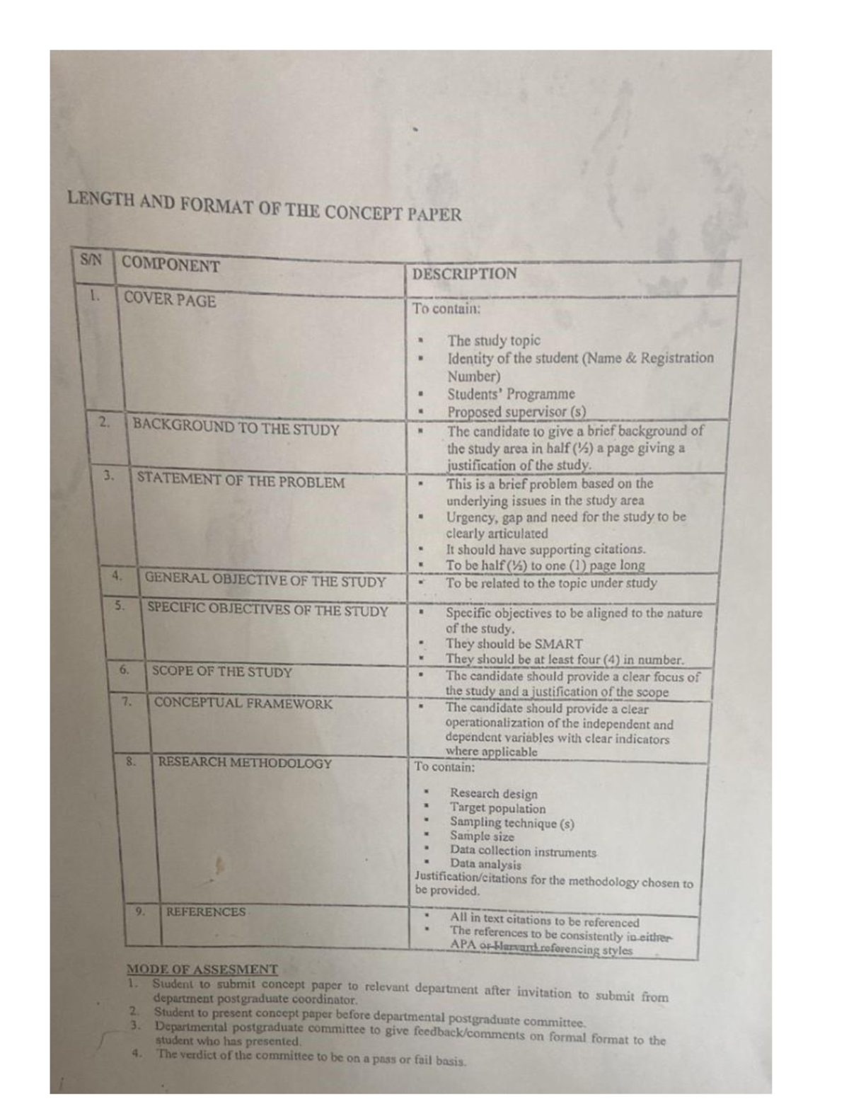 Concept Format - LENGTH AND FORMAT OF THE CONCEPT PAPER COMPONENT ...