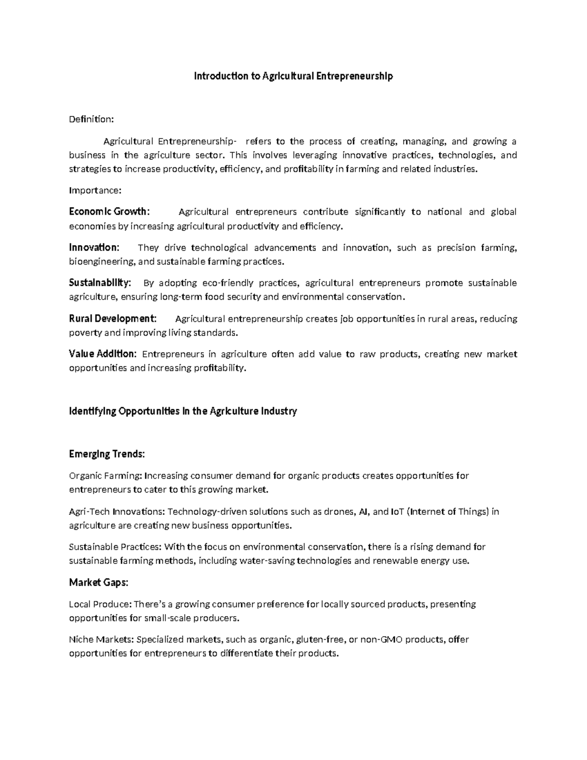 Introduction to Agricultural Entrepreneurship: Key Concepts & Trends ...