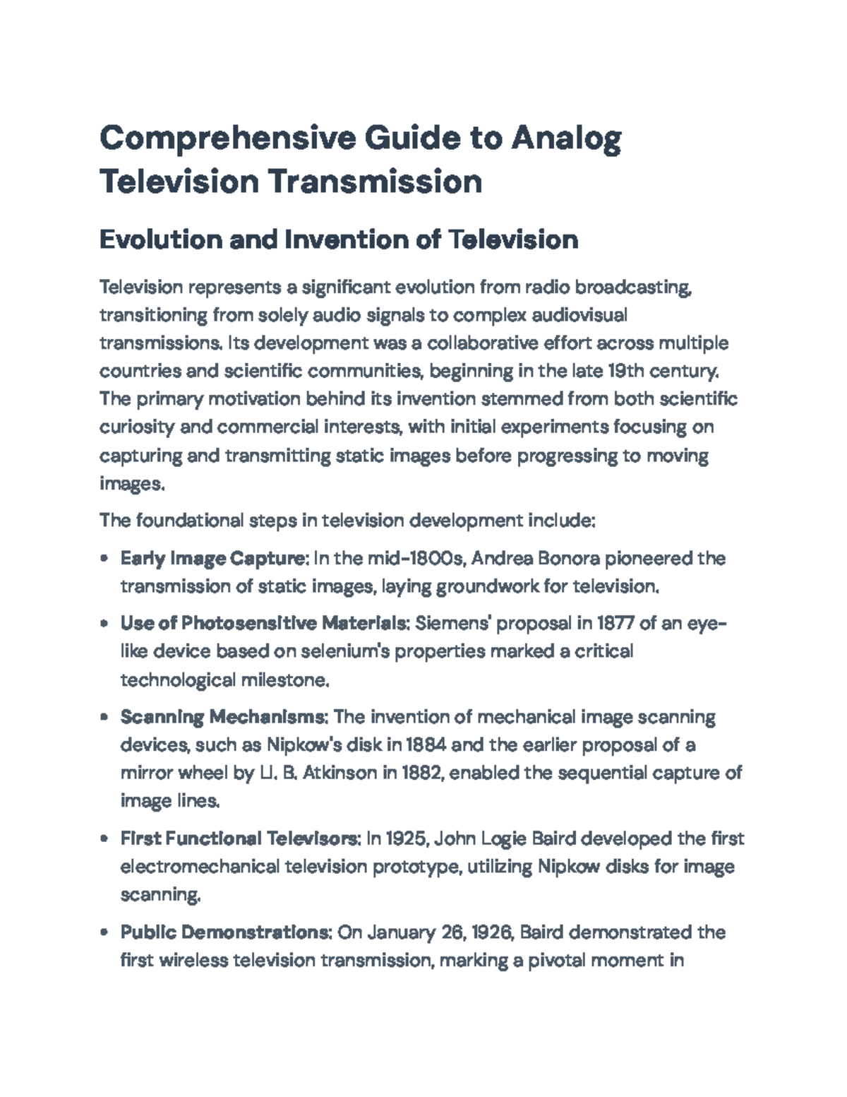 Comprehensive Overview of Analog TV Transmission Standards and ...