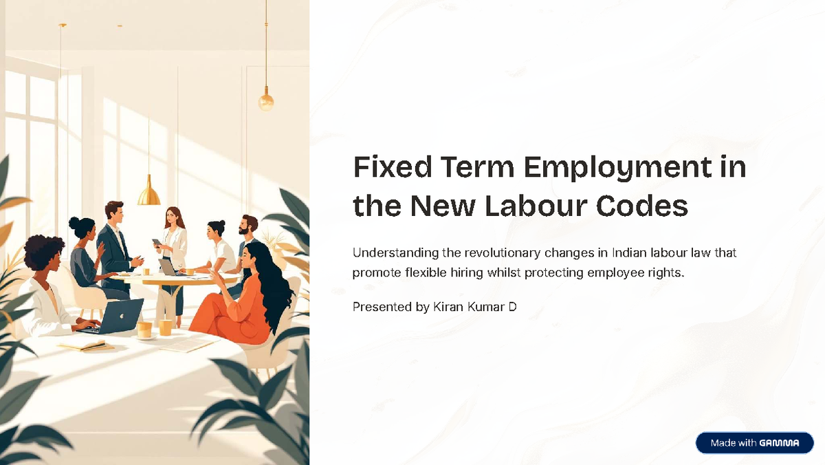 Fixed Term Employment (FTE) in India's New Labour Codes: Key Insights ...