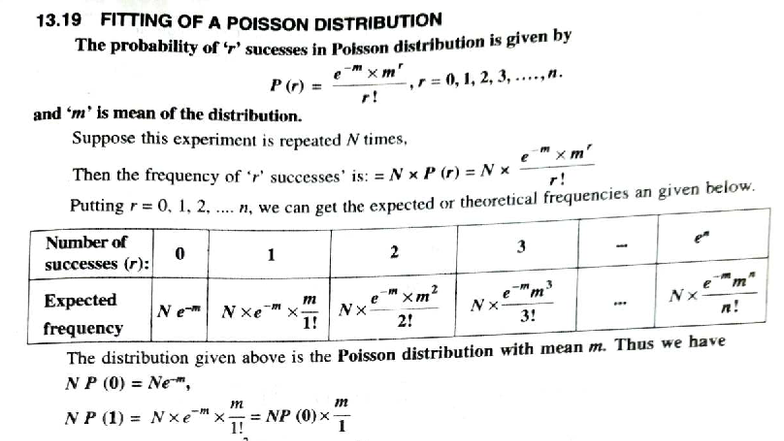 Fitting of Poisson Distribution: Statistical Analysis Notes 13.19 - Studocu