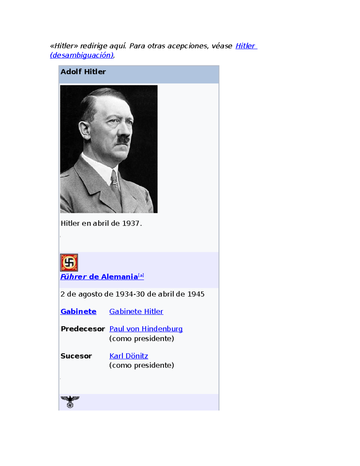 Historia de Adolf Hitler: Ascenso y Caída (HIST 101) - Studocu