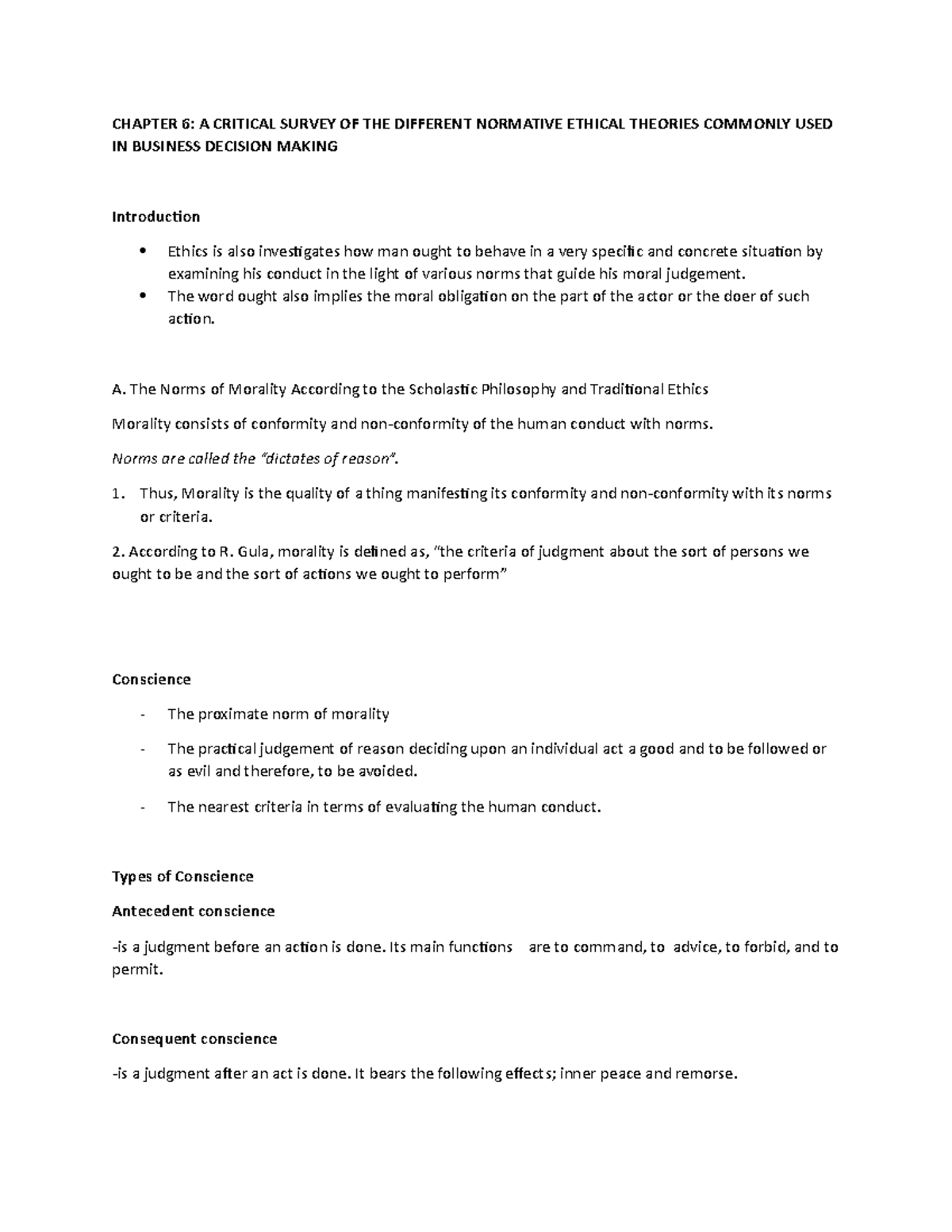 Chapter 6: Survey of Normative Ethical Theories in Business Ethics ...