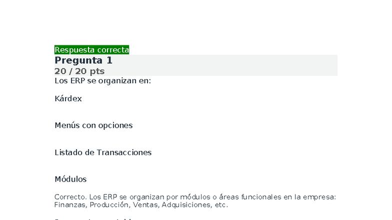 TEST M1 Bdaan: ERP y Cuadro de Mando Integral - Respuestas Correctas ...