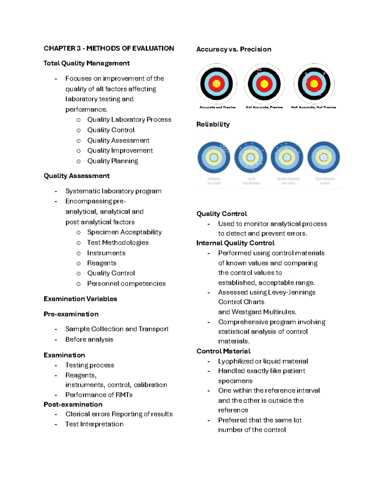 CC LEC Transes: Chapter 3 Methods of Evaluation in TQM - Studocu