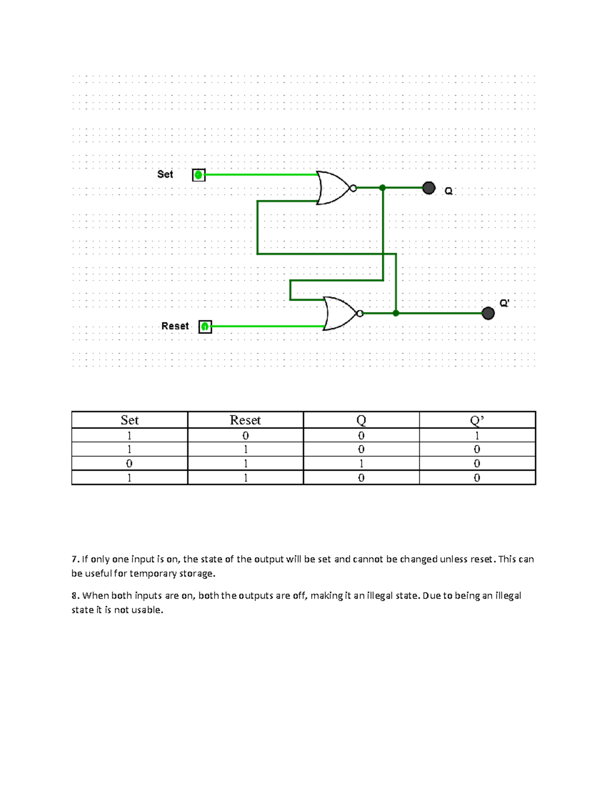 Lab 3 - Week 3: Understanding Set-Reset Flip Flops and Outputs - Studocu