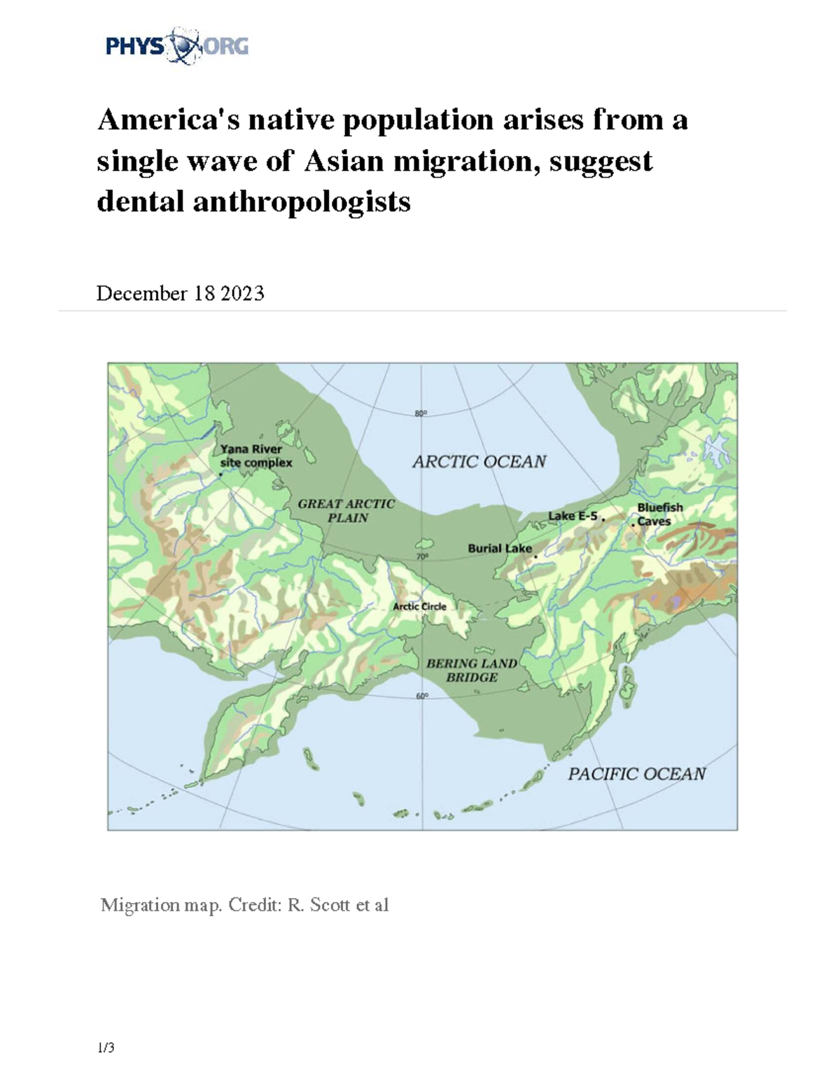2023 12 Migration Patterns: Native American Origins from Asia - Studocu