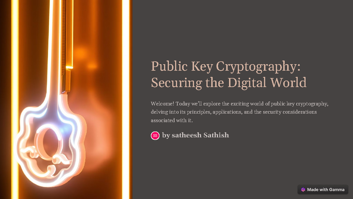 Public Key Cryptography Securing the Digital World - Public Key ...