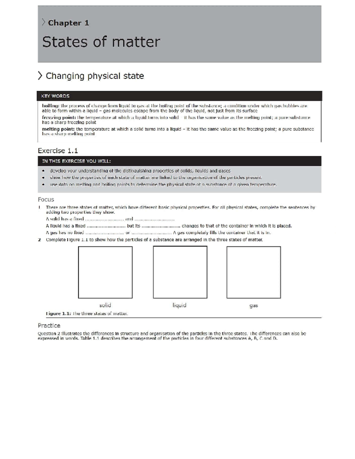 Chem Topic 1 WB: States of Matter and Physical Changes - Studocu