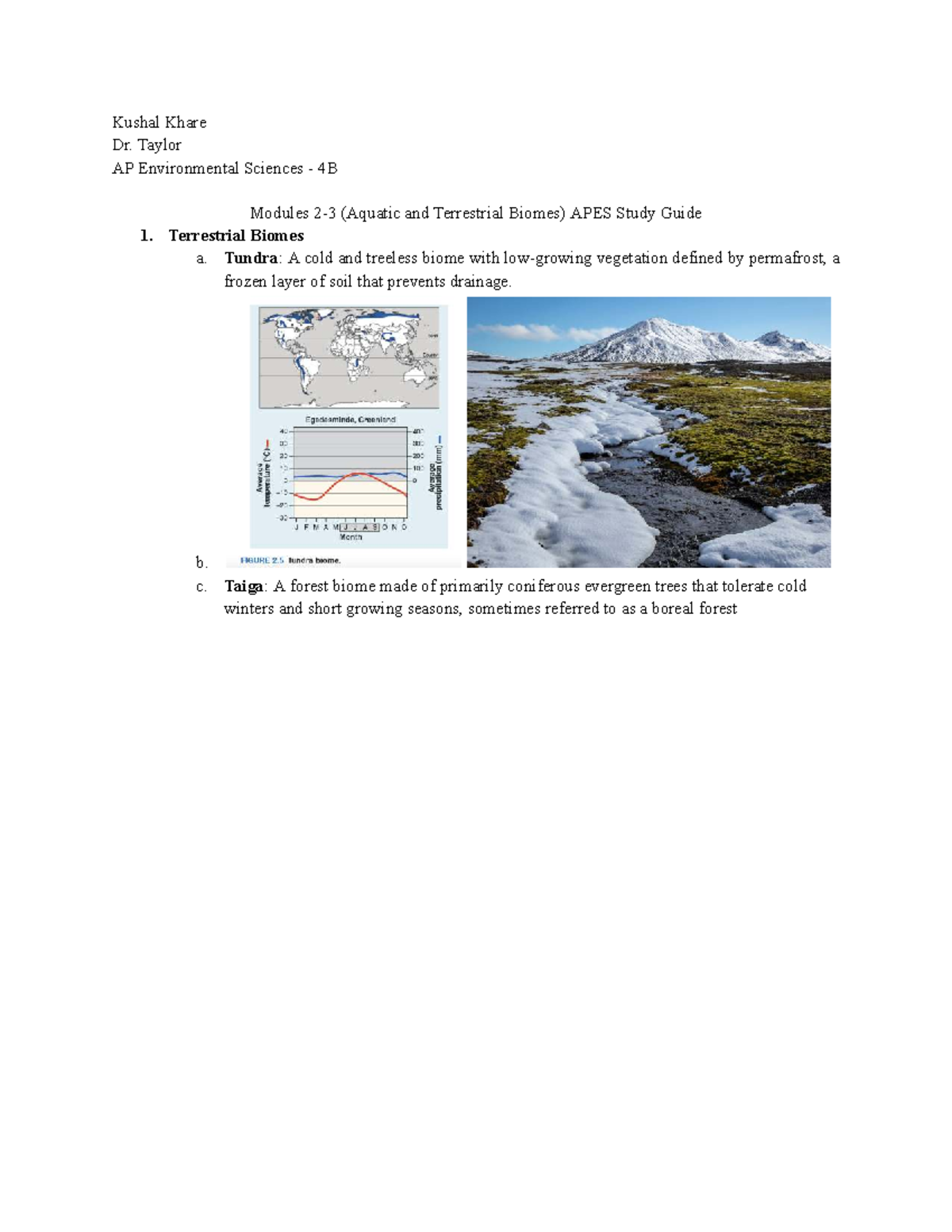 APES 4B Study Guide: Aquatic & Terrestrial Biomes Modules 2-3 - Studocu