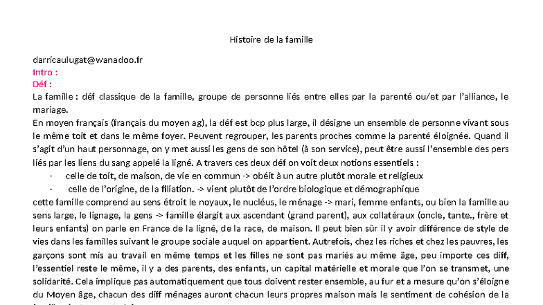Histoire de la Famille : Cours Complet sur les Structures Familiales ...
