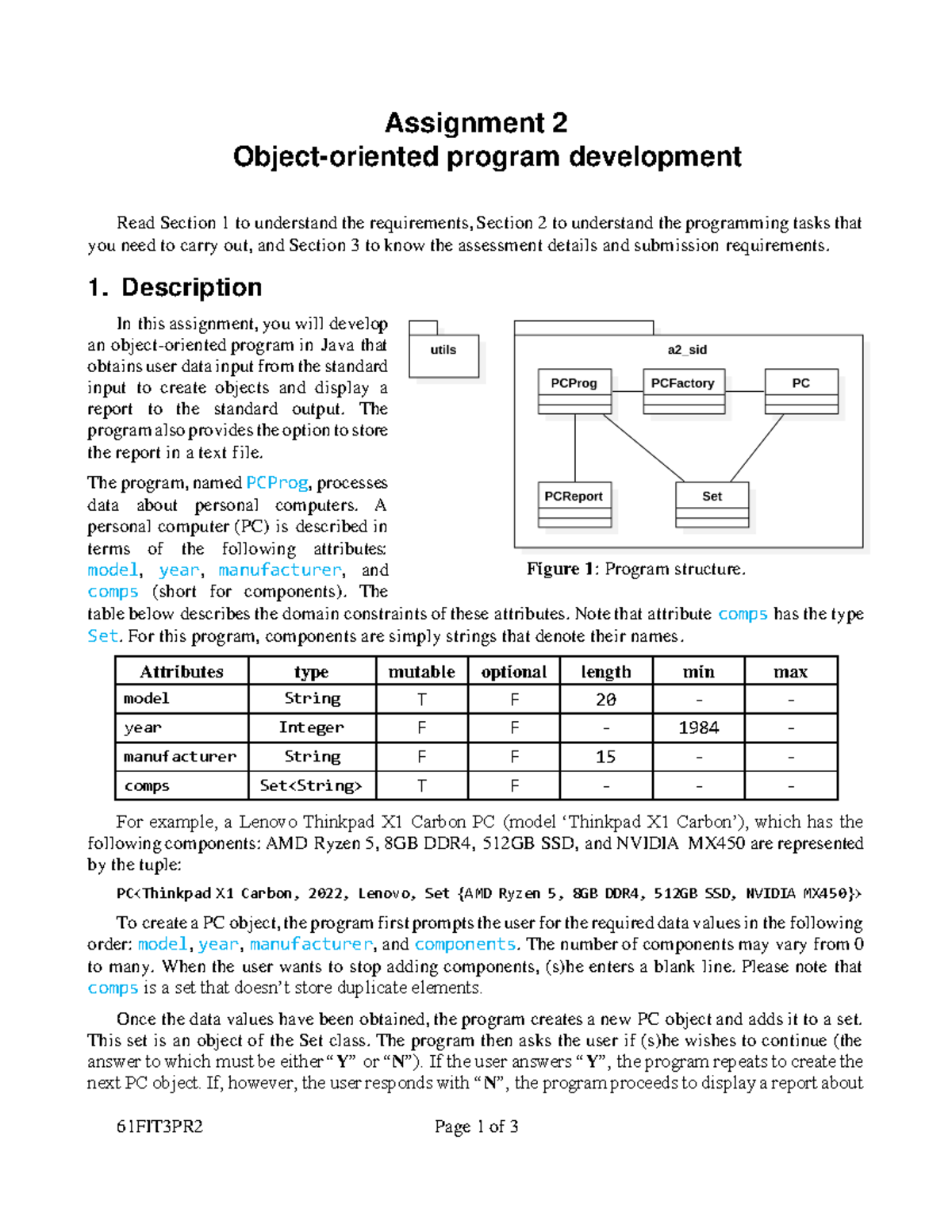 Object-Oriented Programming Assignment 2 (61FIT3PR2) - Java Development - Studocu