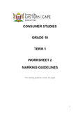 Consumer Studies - Further Education and Training - Studocu
