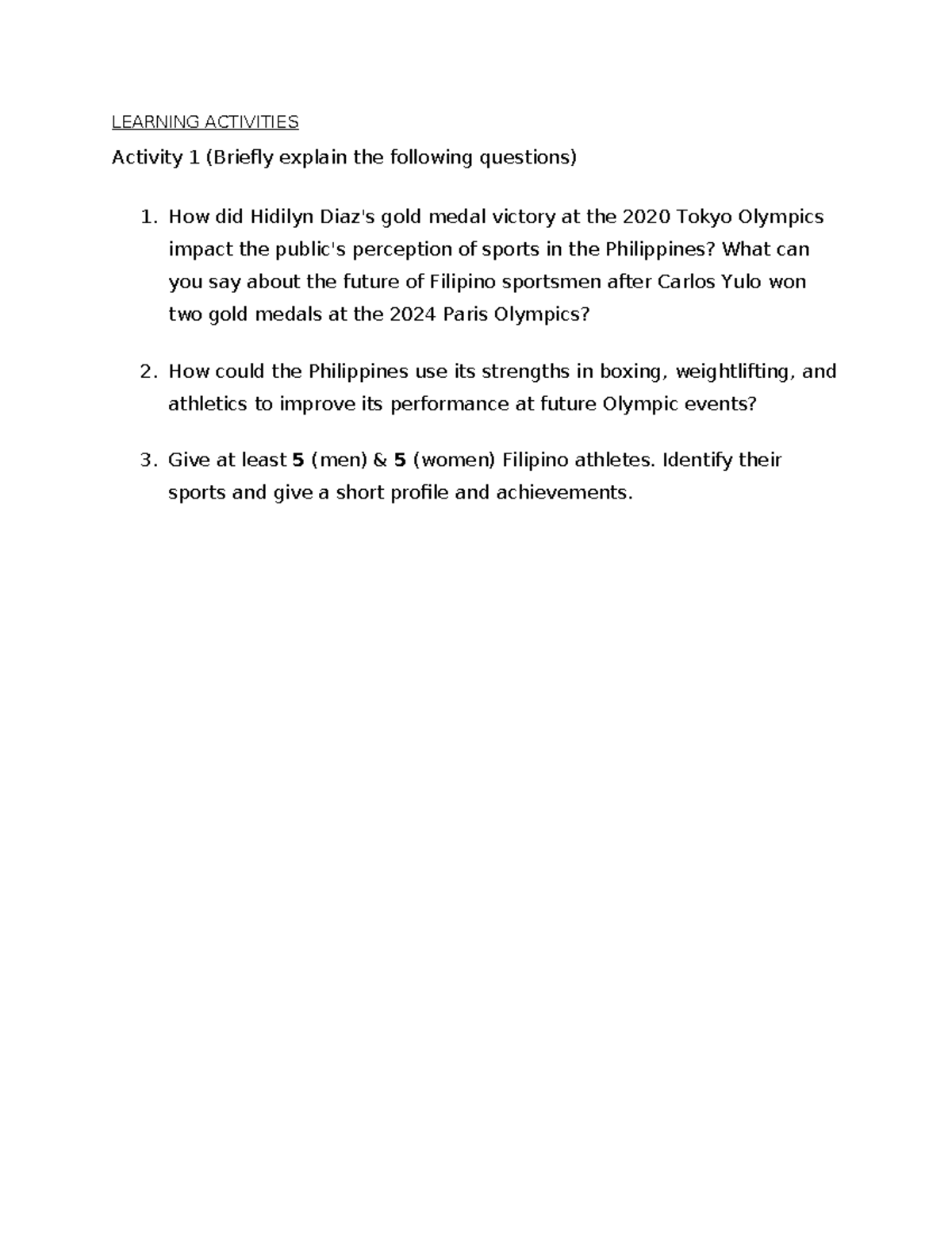 M1 learning-activities - LEARNING ACTIVITIES Activity 1 (Briefly ...