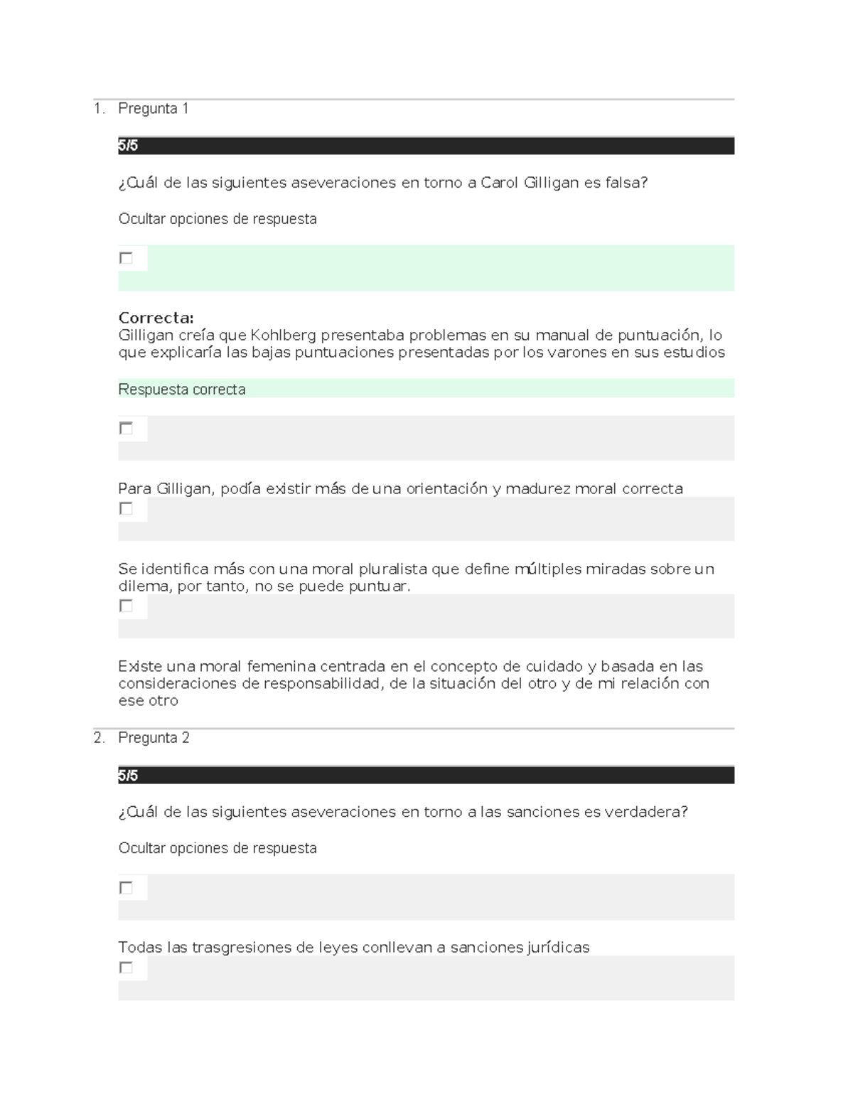 Prueba 1 de Ética Profesional: Preguntas y Respuestas Clave - Studocu