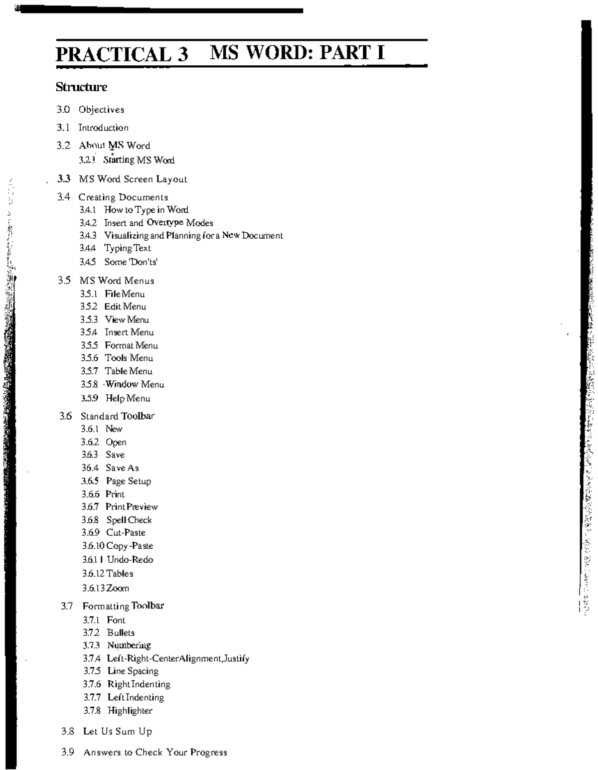 Practical 3 - MS Word Basics and Screen Layout Guide - Studocu