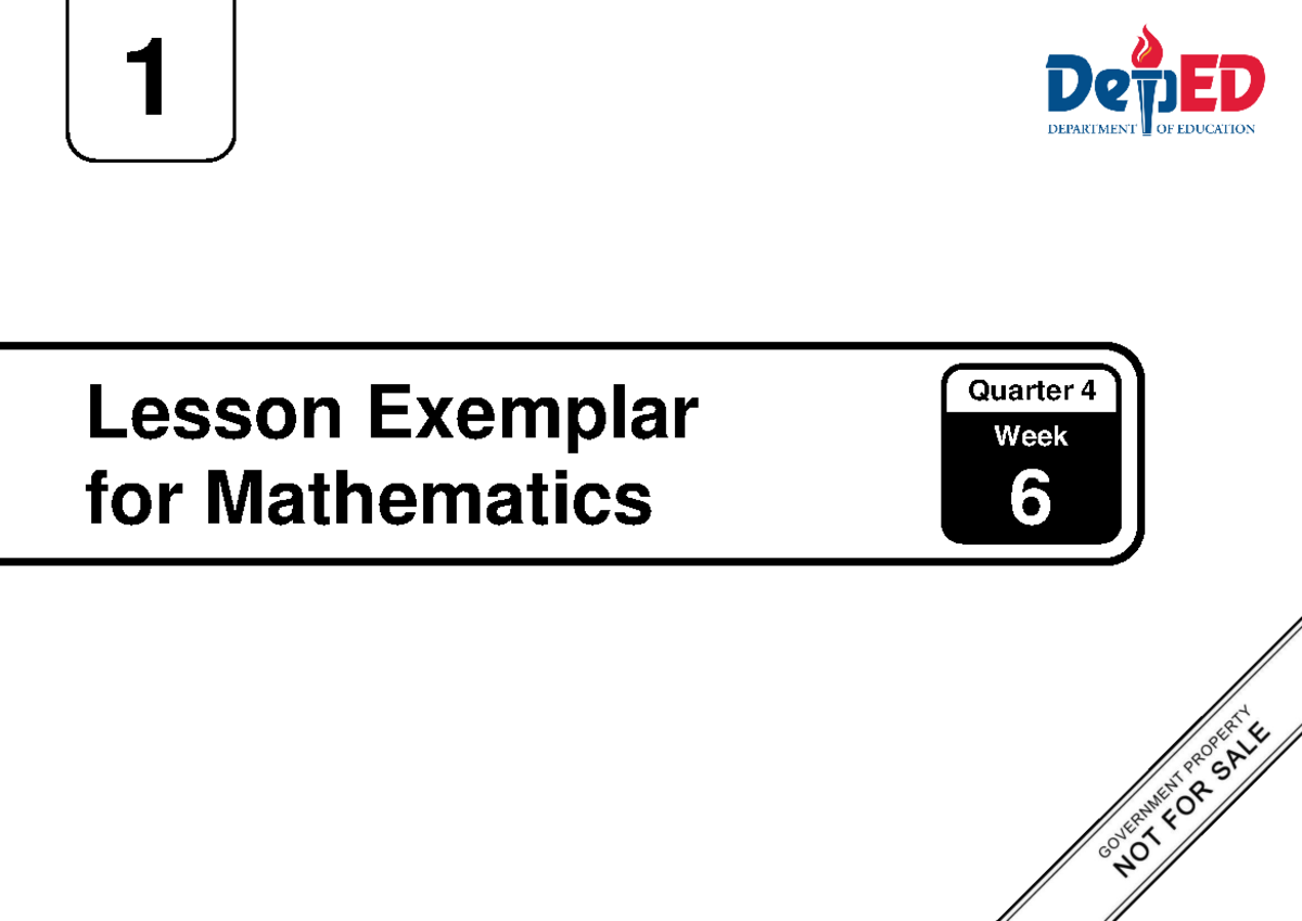 LE Math-1 Q4 Week-6 v - TEACHING INTERNSHIP - 1 Lesson Exemplar for ...