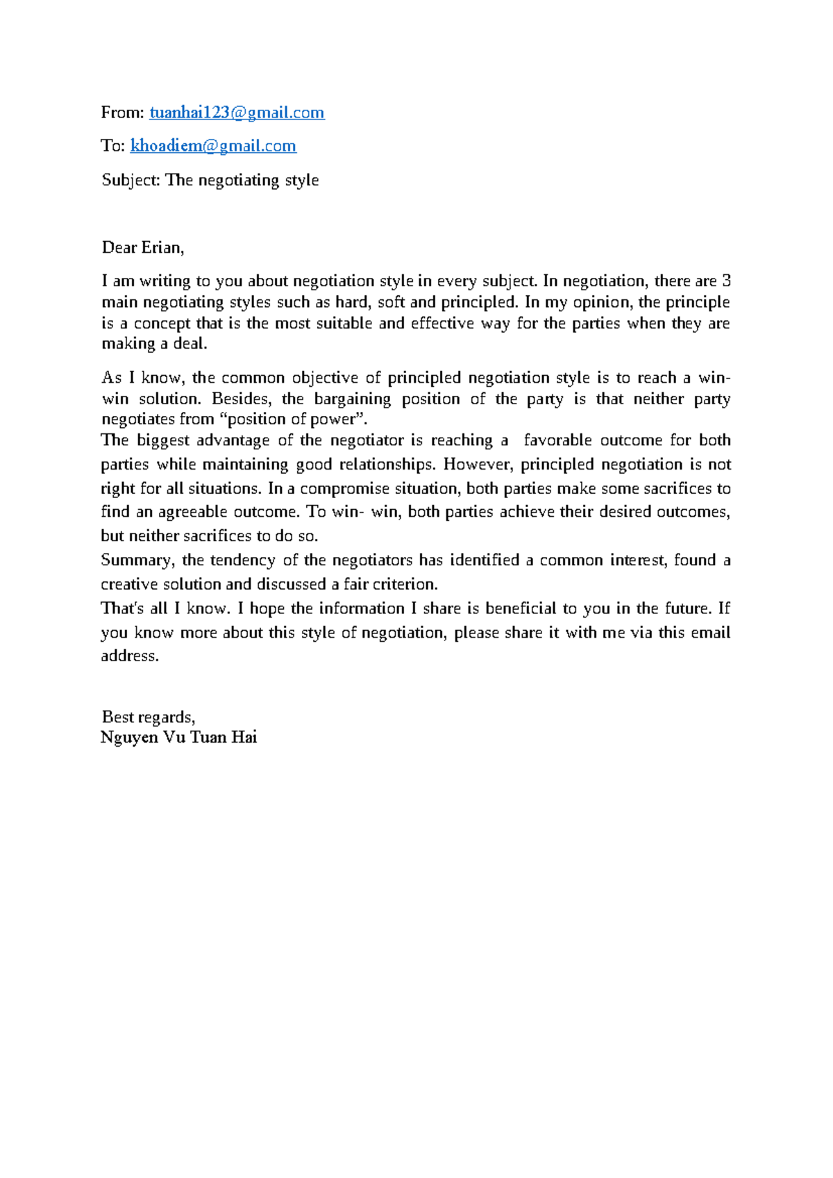 UNIT 4 - Unit 4 Speaking - From: tuanhai123@gmail To: khoadiem@gmail ...