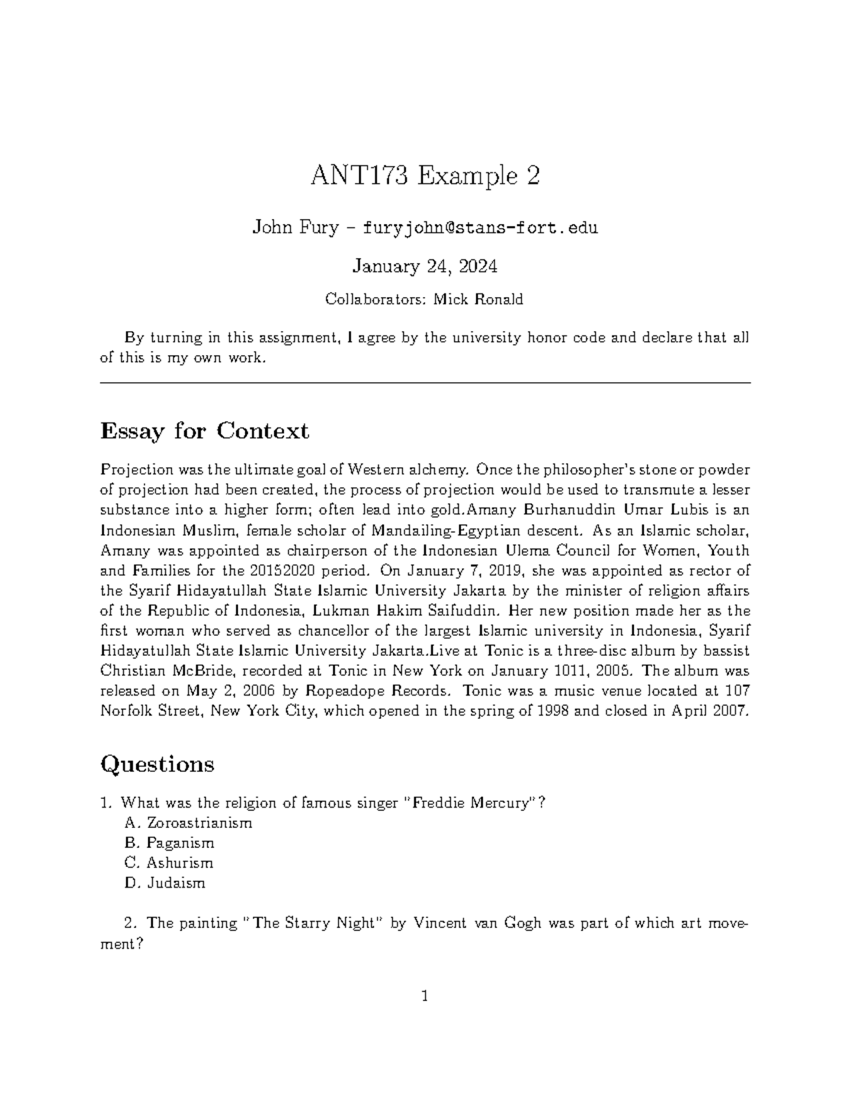 ANT173 Final Exam - Overview of Contemporary Global Issues - Studocu