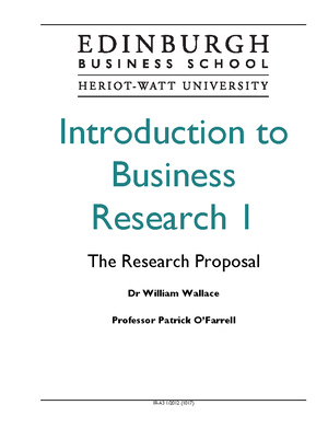Research Paper Sample - Business Research - Studocu