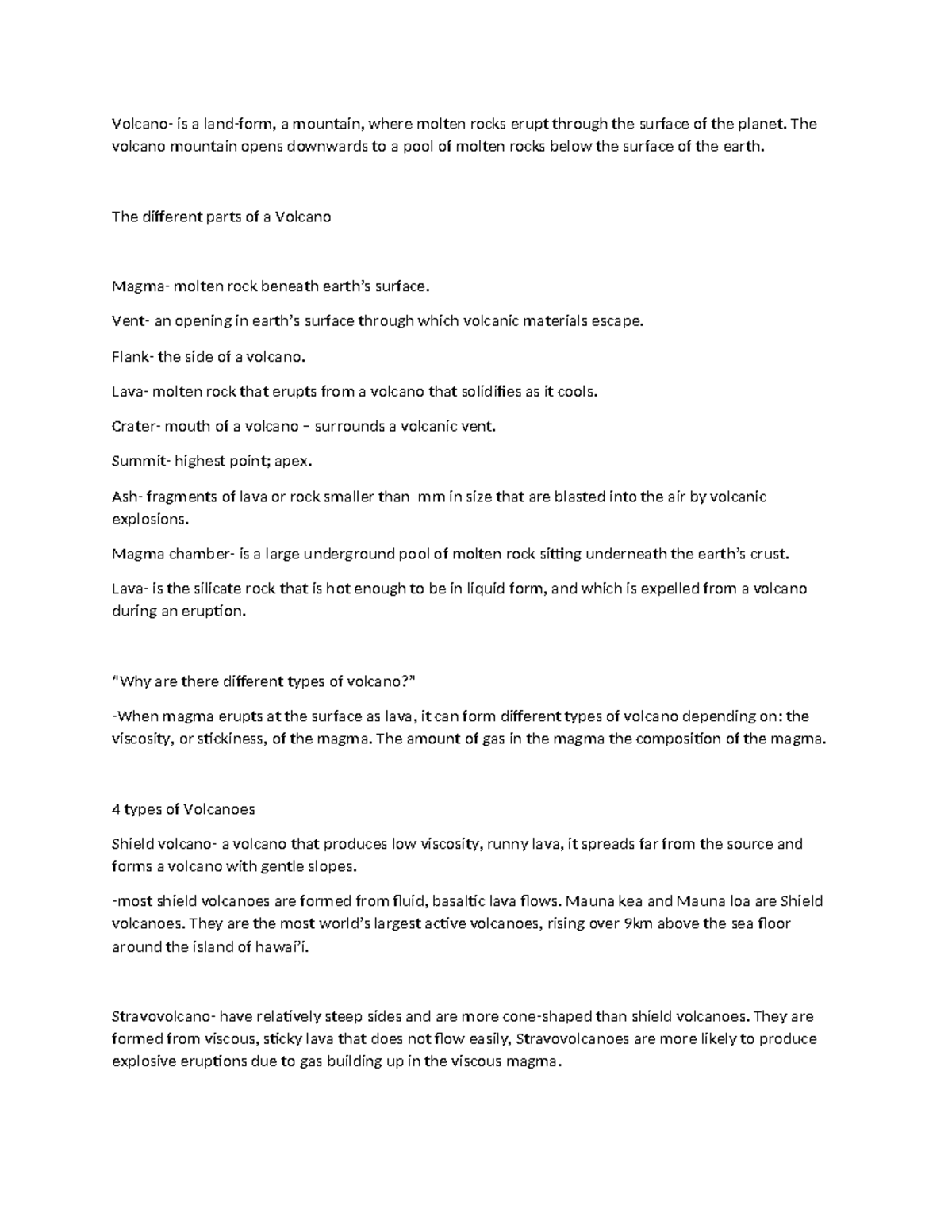 Review sa science (volcano) - Volcano- is a land-form, a mountain ...