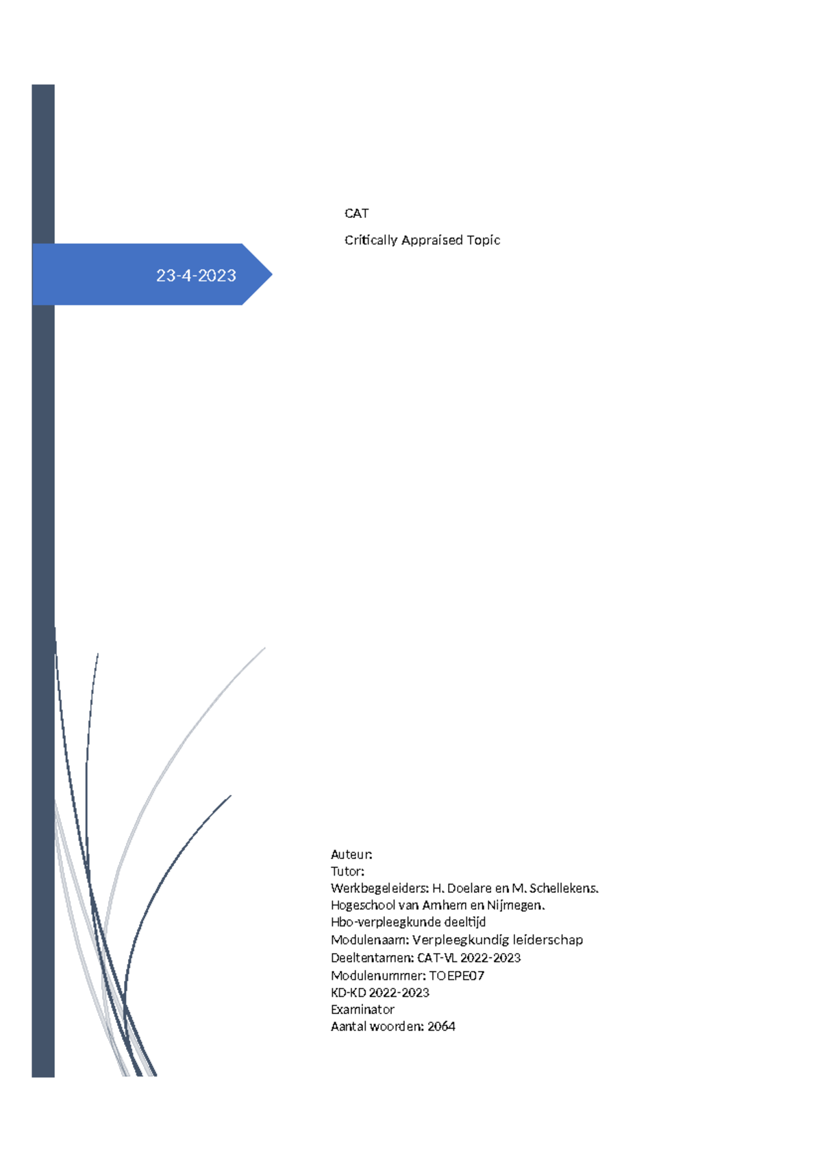 CAT TOEPE07: Effect van Cafeïne op Slaap bij Psychiatrische Patiënten ...