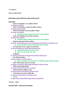 Chemistry - A2 - A Level - Sixth Form (A Levels) - Studocu