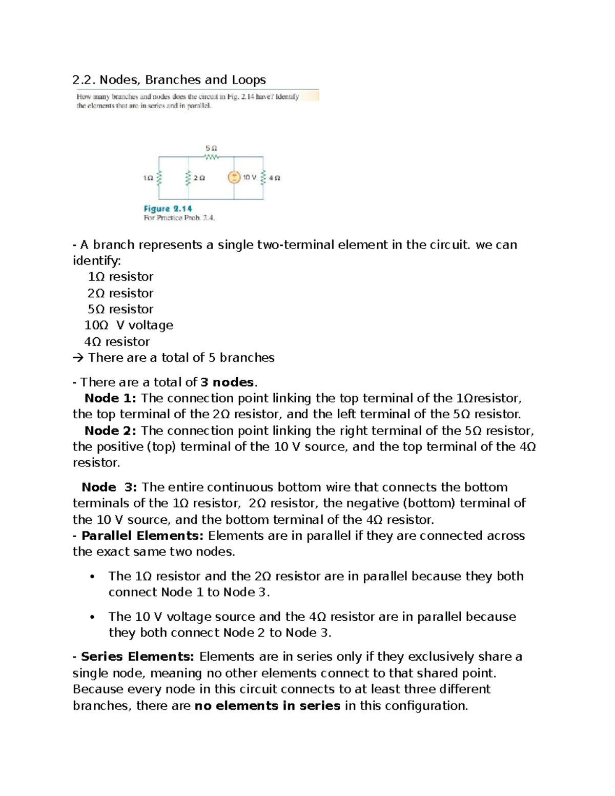 EG 1 - Circuit Analysis: Nodes, Branches, and Loops Explained - Studocu