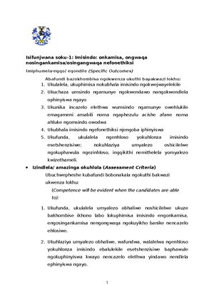 Indaba Isi Zulu - Notes - IsiZulu Ulimi Lwasekhaya (HL)/P3 2 DBE ...