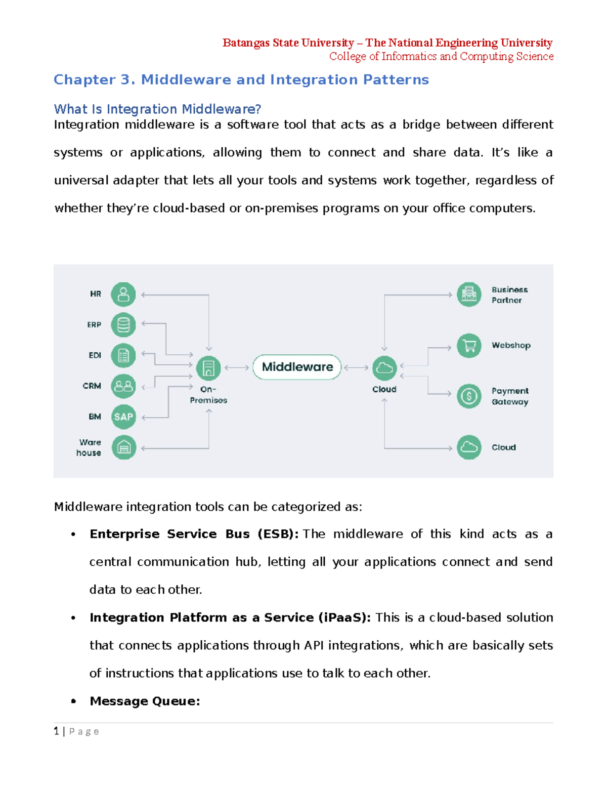 Chapter 3: Middleware and Integration Patterns - FNSNSN - Studocu