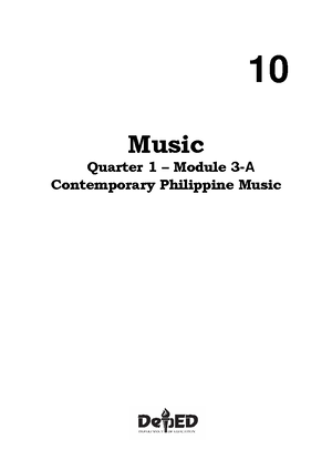 Music 10 Q1 M3-B - mapeh - I CO_Q3_Music 10_ Module 2 10 Music Quarter ...