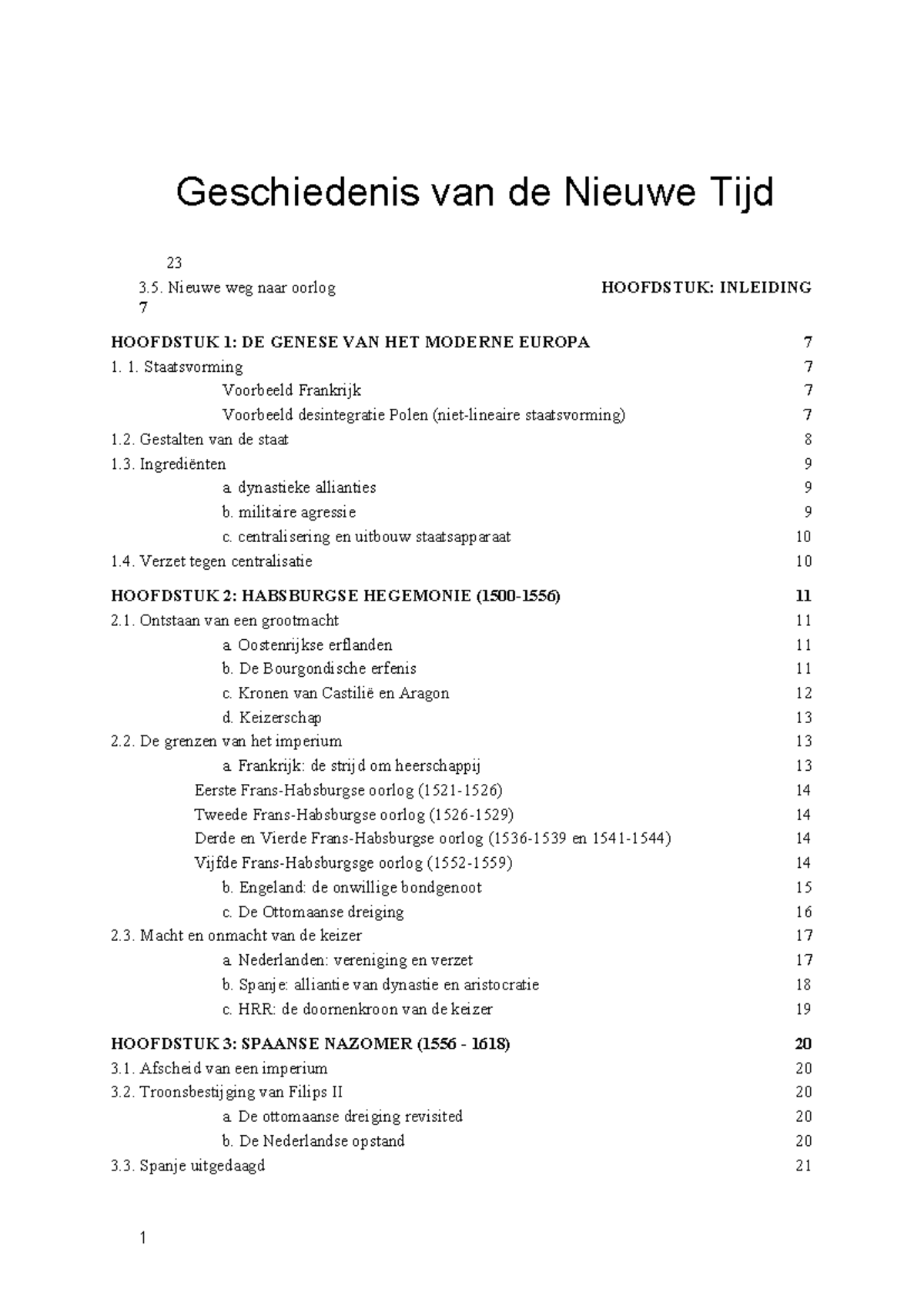 Geschiedenis van de Nieuwe Tijd 23: Inleiding en Hoofdstukken 1-14 ...
