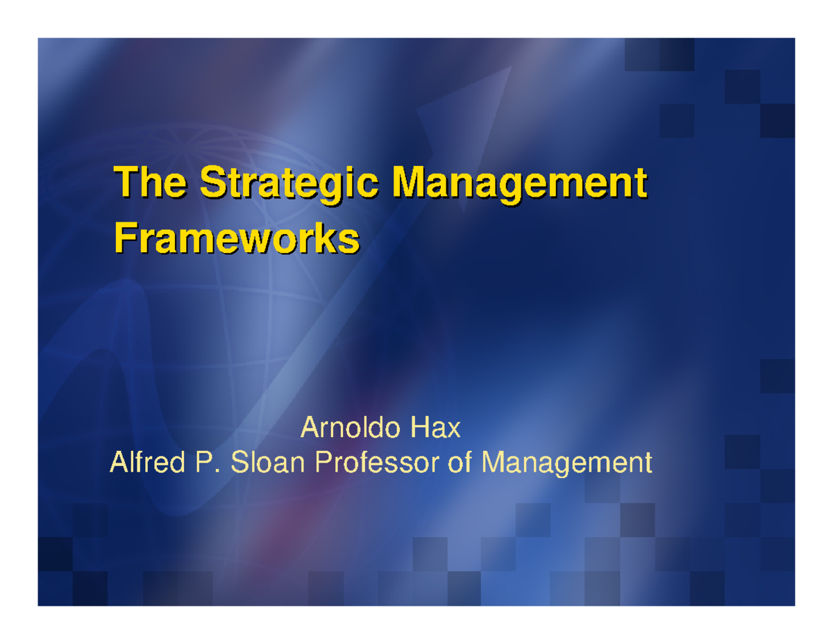 Strategic Management Frameworks: Competitive Positioning & Analysis (02 ...