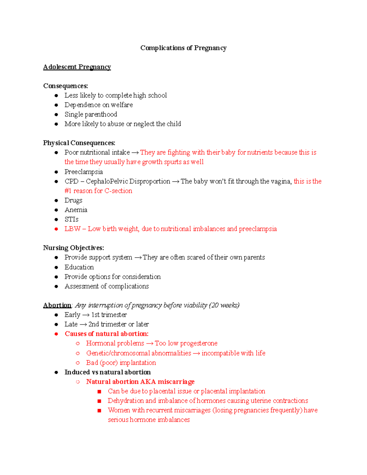 OB 101 Final Exam: Complications of Pregnancy and Nursing Care - Studocu