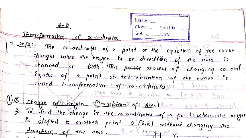 Transformations of Coordinates and Properties of Ellipses (MATH 201 ...