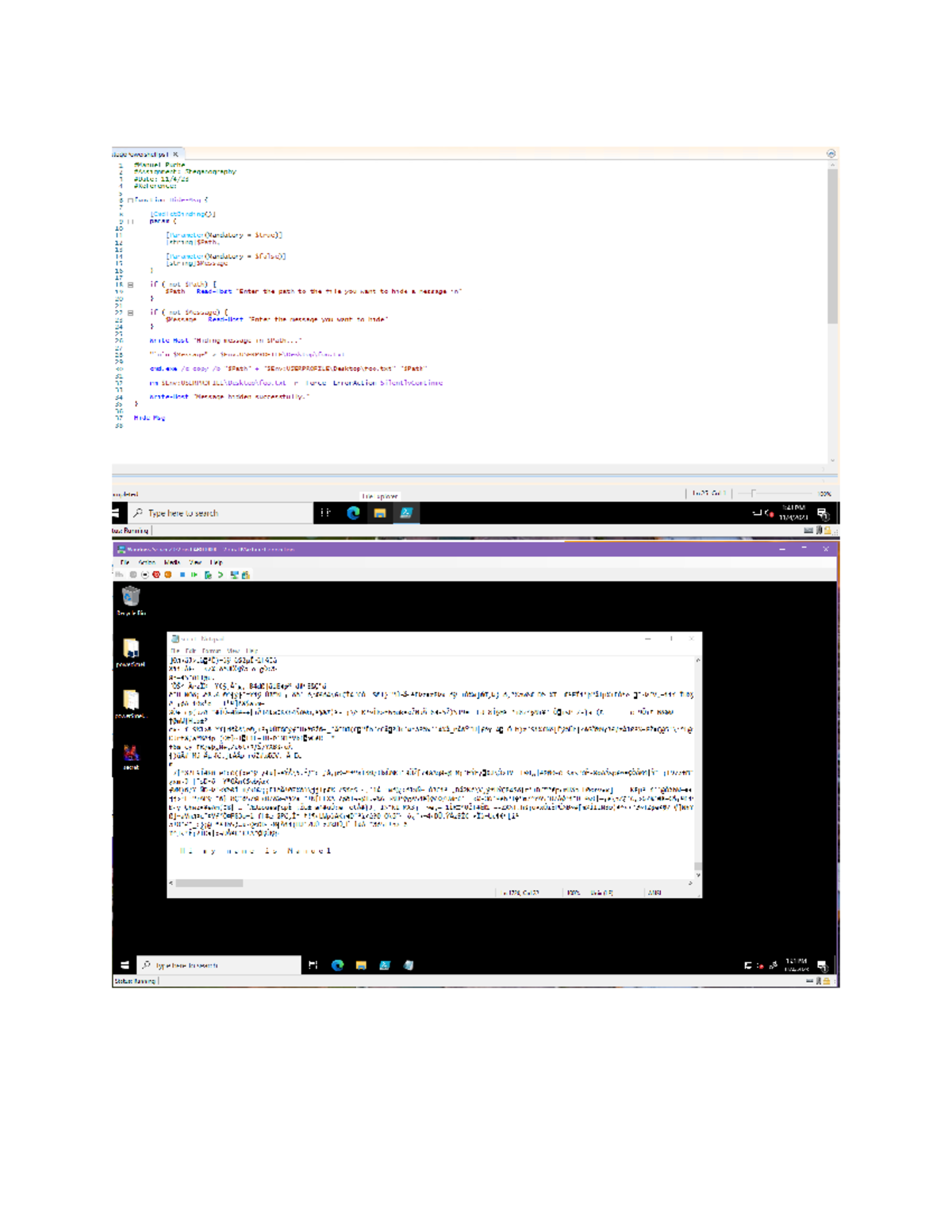 Topic 5: Steganography in Python vs. PowerShell Analysis - Studocu
