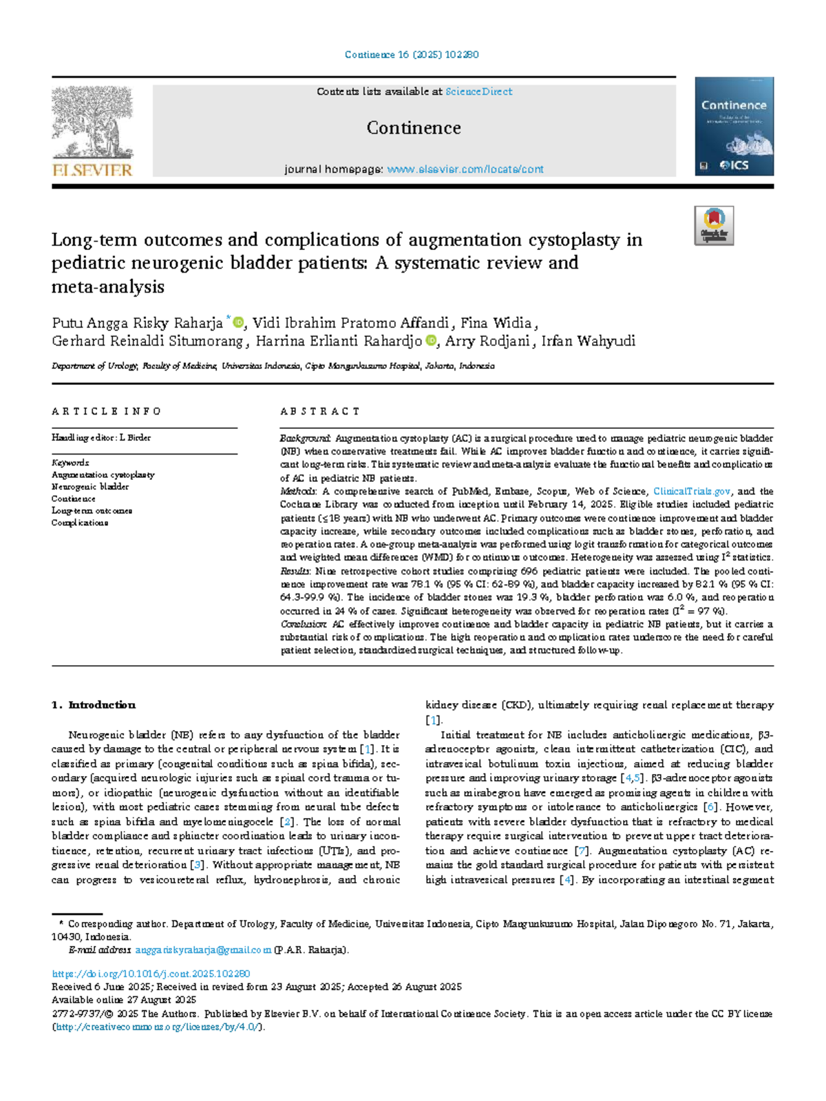 Long-term Outcomes and Complications of Augmentation Cystoplasty in ...