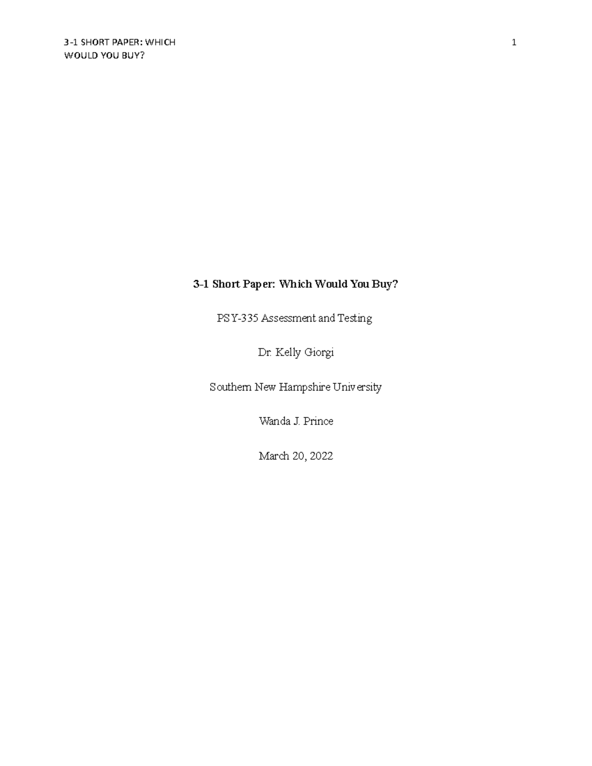 WJP 3-1 Short Paper: Comparing Behavioral Assessment Systems - Studocu